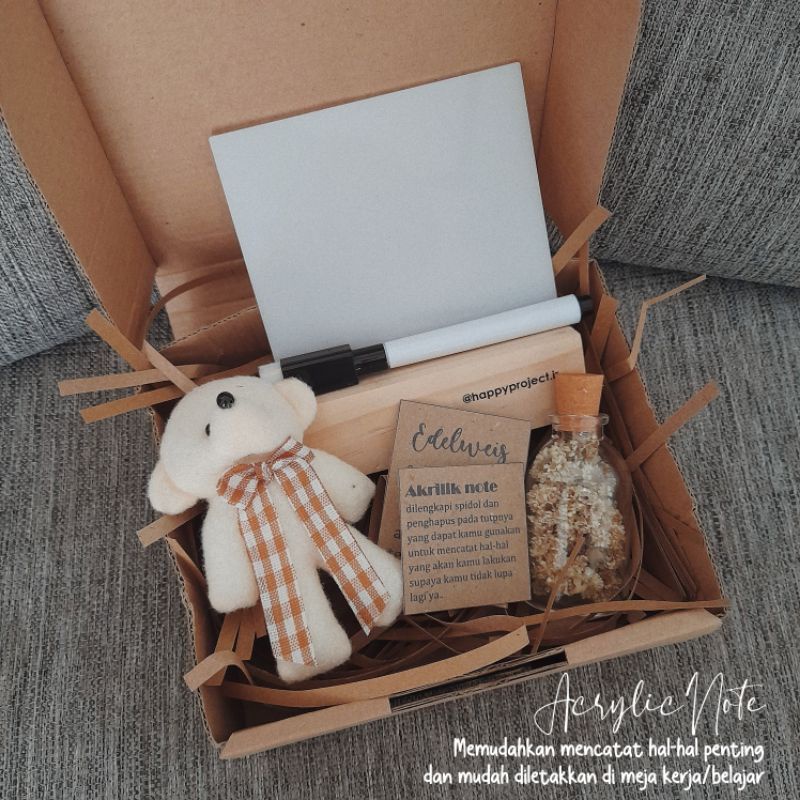 Jual HAMPERS MINI BOX AKRILIK NOTE | KADO | KADO UNIK | KADO ULANG ...