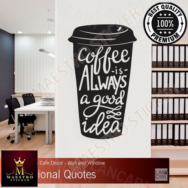 Jual M.STICKER Sticker Cutting Coffee Kopi Stiker Cafe Kafe Dinding ...