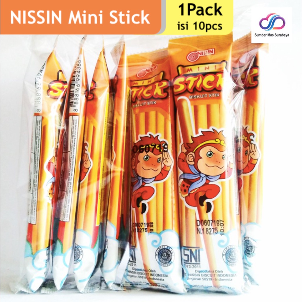 Jual Nissin Mini Stick Biskuit 10 pcs x 13 gr (1 pack isi 10 bungkus ...