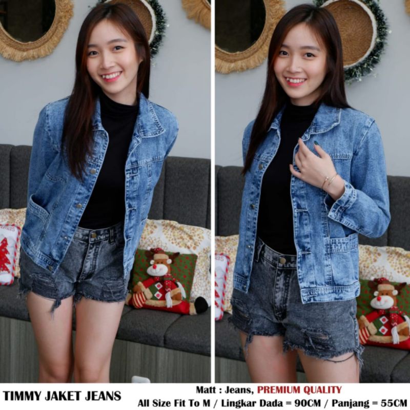 Jual Timmy jaket jeans (realpic) | Shopee Indonesia
