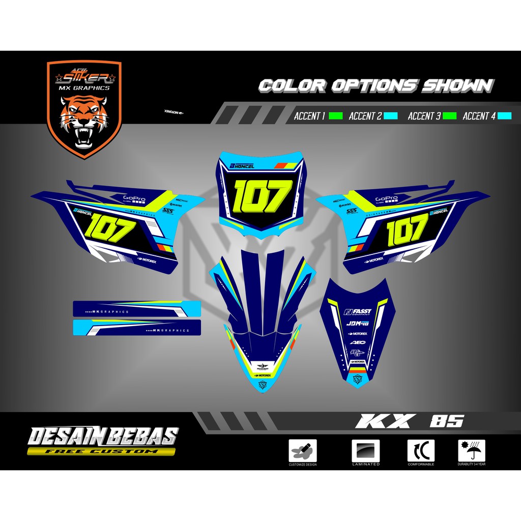 Jual DECAL KX 85 BEBEK STANDAR | Shopee Indonesia
