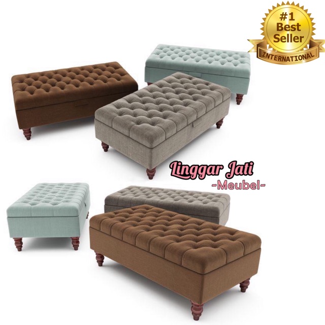 Jual STOL SOFA PANJANG BANGKU STOOL PUF PUK MINIMALIS BENCH JATI SOFA ...