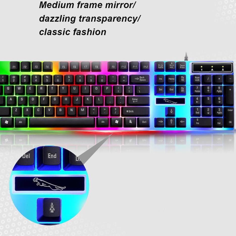 Jual G21 USB Wired Mechanical Suspended Keyboard led Colorful Backlight ...