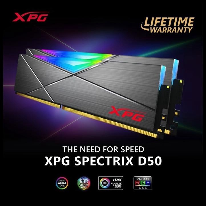 Jual Adata Ddr4 Xpg Spectrix D50 White Version Pc25600 3200Mhz 16Gb ...