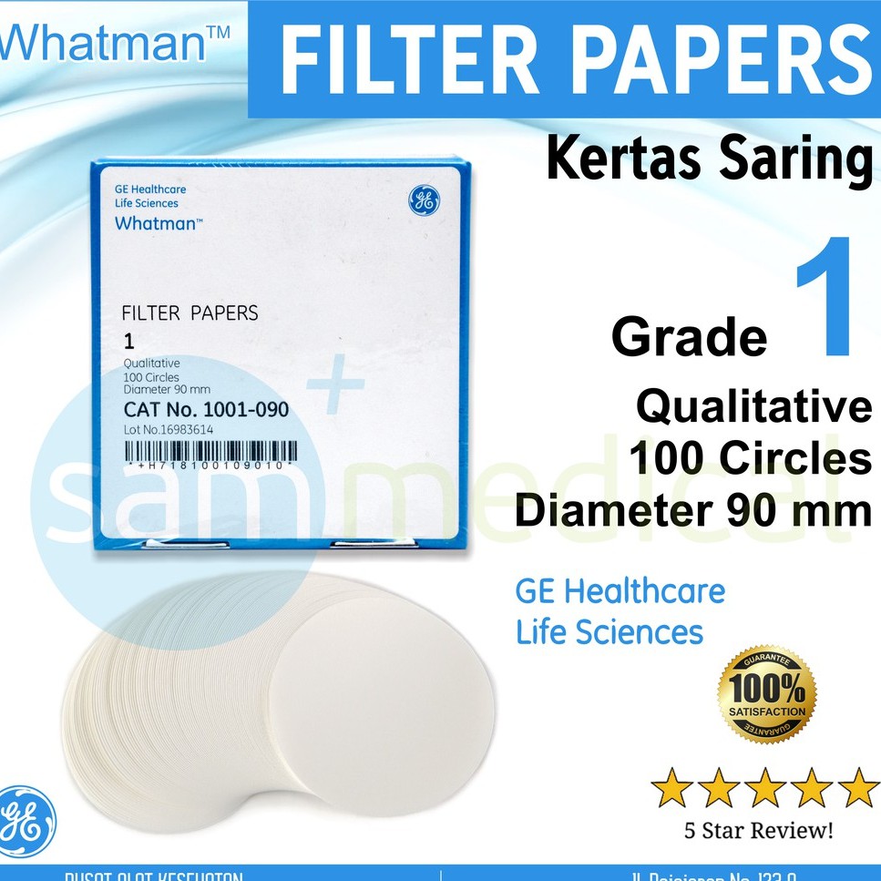 Jual Whatman Filter Paper / Kertas Saring - Diameter 90mm / Kertas Lab ...