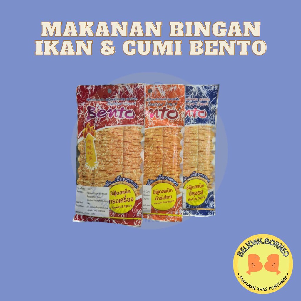 Jual Makanan Ringan Ikan & Cumi Bento/ Bento Snack Ikan Thailand 24 gr ...