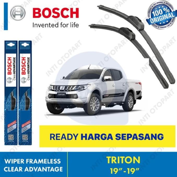 Jual Wiper Blade Frameless Mitsubishi Triton BOSCH ukuran 19 dan 19 inch | Shopee Indonesia