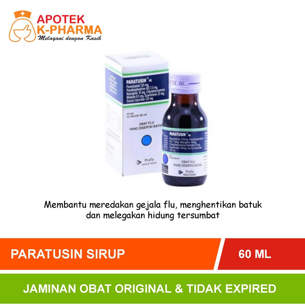 Jual Paratusin Sirup Isi 60 ml Original Darya Varia | Shopee Indonesia