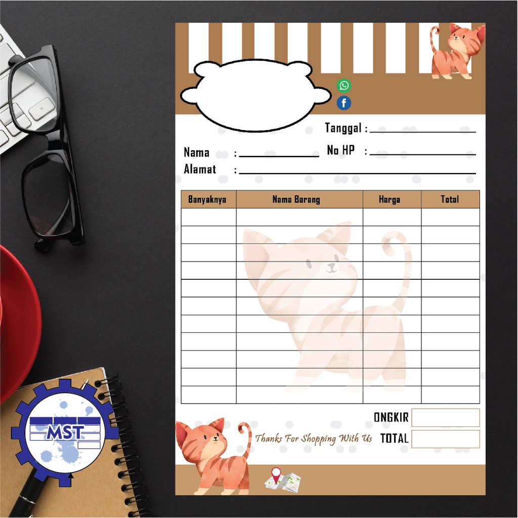 Jual Nota Olshop Cat Brown / Nota Penjualan - Dicetak sesuai nama toko ...
