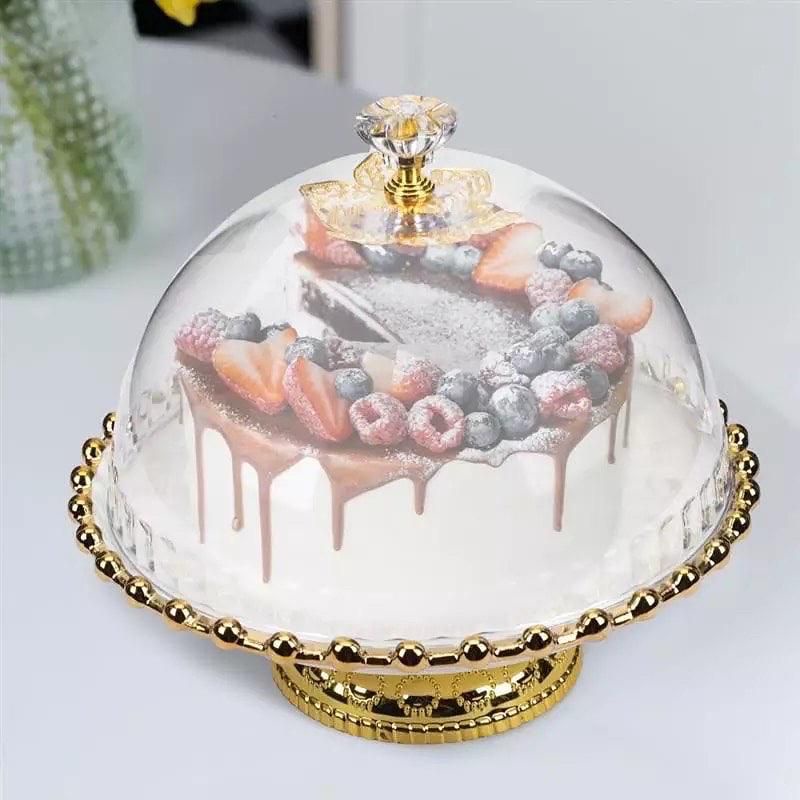 Jual Cake Stand Gold Tempat Kue Gold Piring Saji Kue Mutiara Keramik ...