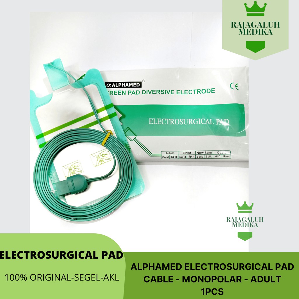 Jual Electrosurgical Pad-ESU Grounding Pad(w cable, monopolar, adult ...