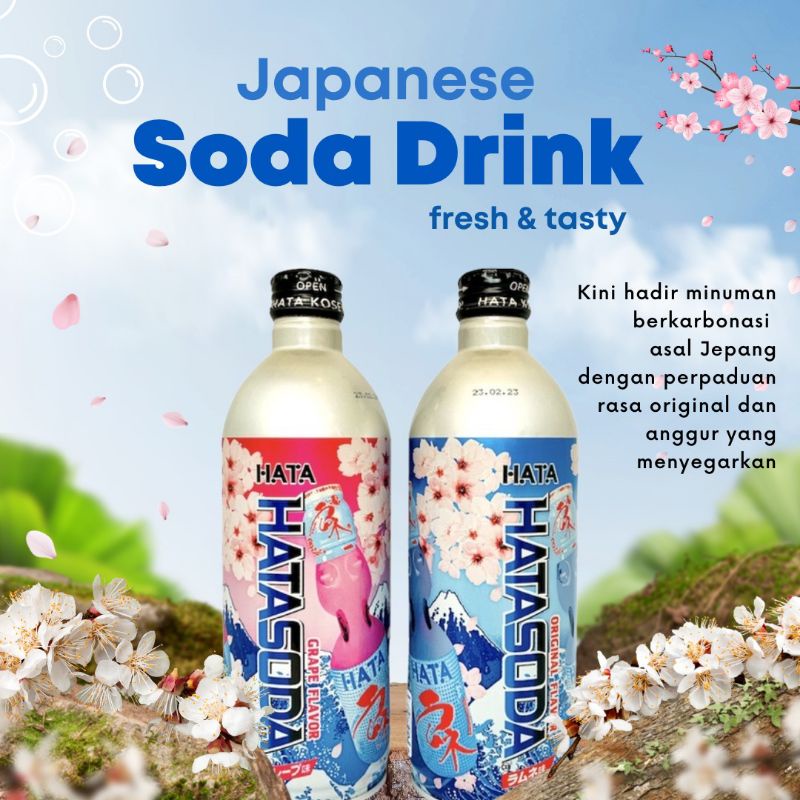 Jual Hata soda japanese drink/soda original flavour/grape soda drink ...