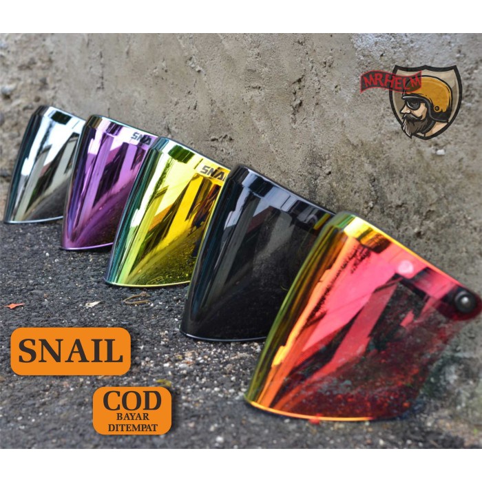 Jual Kaca Helm Bogo Snail Chrome (Kaca Bogo | Kaca Snail Flat | Visor ...