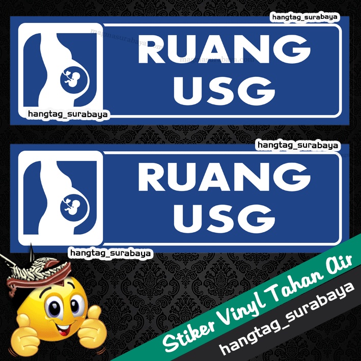 Jual Stiker Ruang USG - Rumah Sakit - Laboratotium - Klinik Bersalin ...