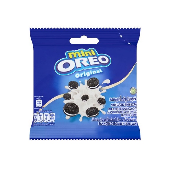 Jual Mini Oreo original 20.4 g|Biskuit sandwich coklat krim rasa vanila ...