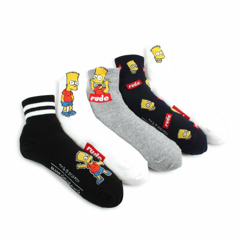 Jual Kaos Kaki Pendek Tebal Motif The Simpsons Hitam Putih Abu No ...