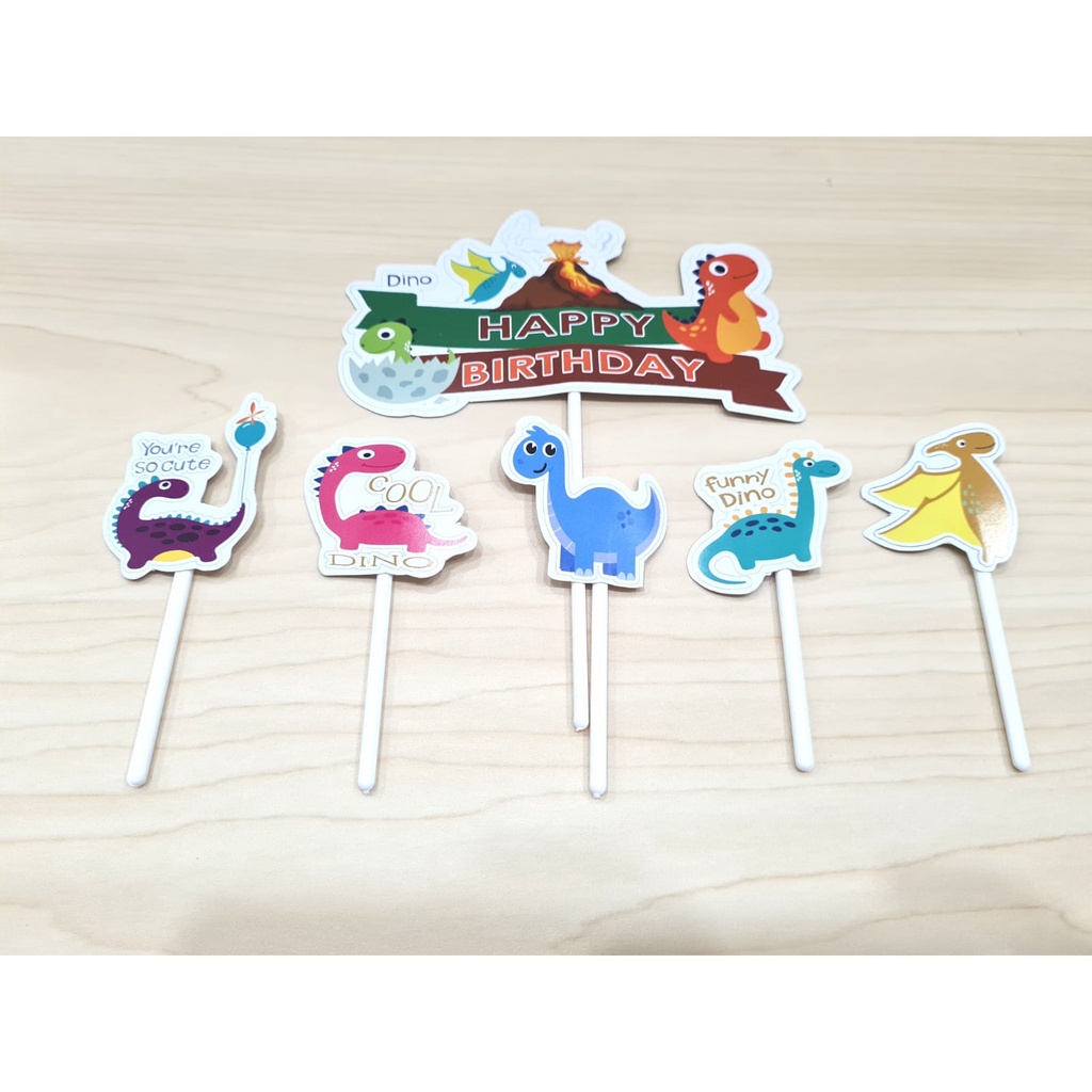 Jual Topper Cake DINO Isi 6 Pcs | Shopee Indonesia