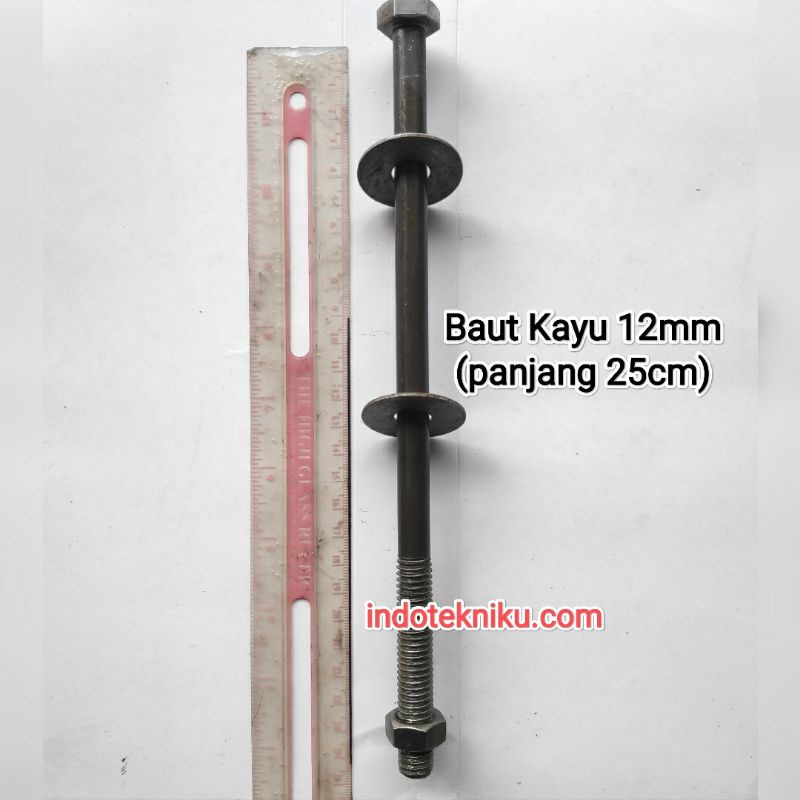 Jual Baut Kayu 12mm panjang 25cm / baut sambung kayu | Shopee Indonesia