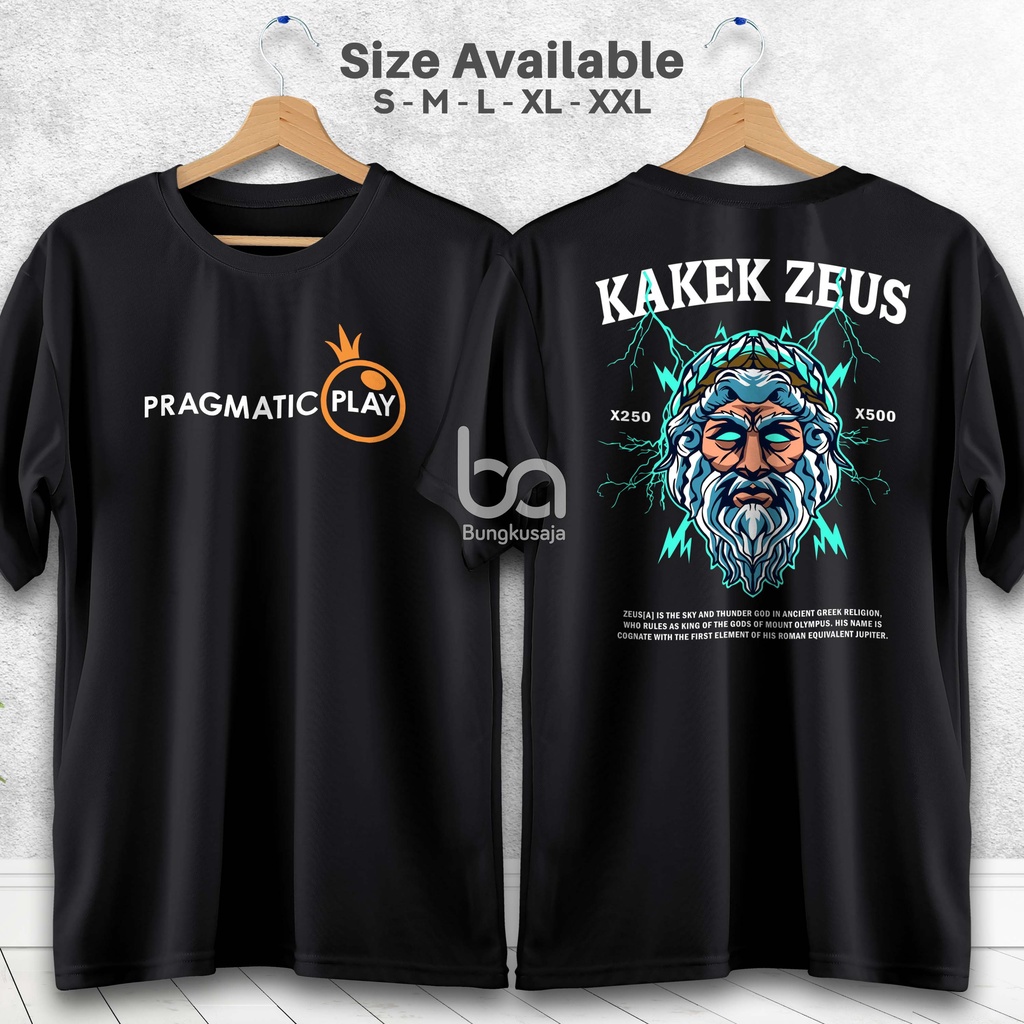 Jual Kaos Zeus Gates Of Olympus Pragmatic Play Tshirt Game Slot Kakek ...