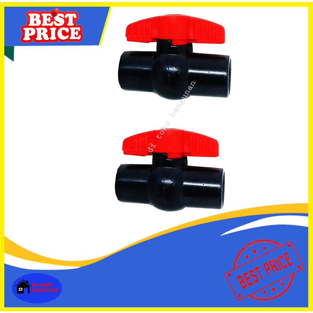 Jual Ball Valve Stop Kran Pvc Tebal 1/2" 3/4" 1" Cisal | Shopee Indonesia