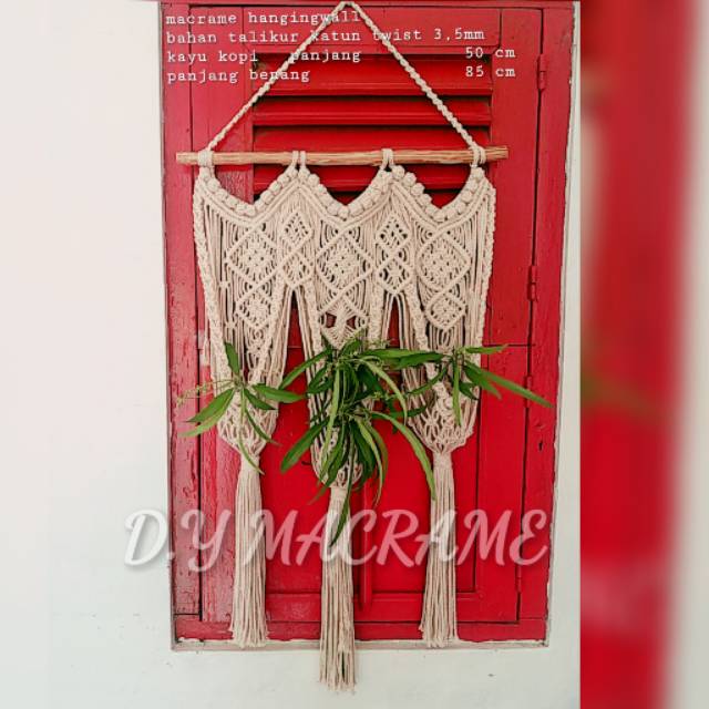 Jual macrame hangingwall pot gantung | Shopee Indonesia