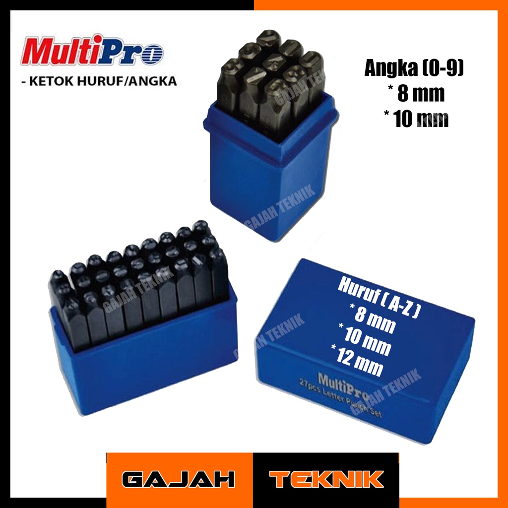 Jual Multipro Ketok Huruf & Angka / Nomor rangka mesin/ Alat Stamp ...