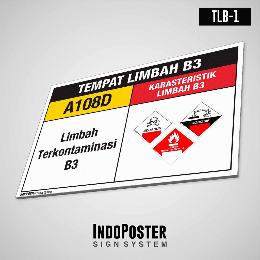 Jual Safety Sign Rambu K3 PVC Tempat Limbah B3 | Shopee Indonesia