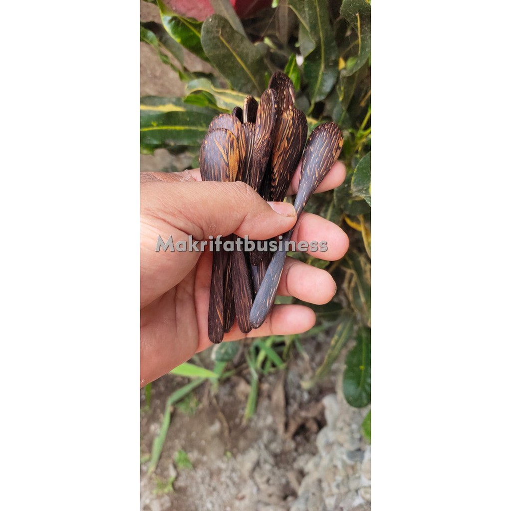 Jual Produk Sendok Kayu Mini Gula Garam Kopi Bahan KAYU AREN Asli 10 cm ...