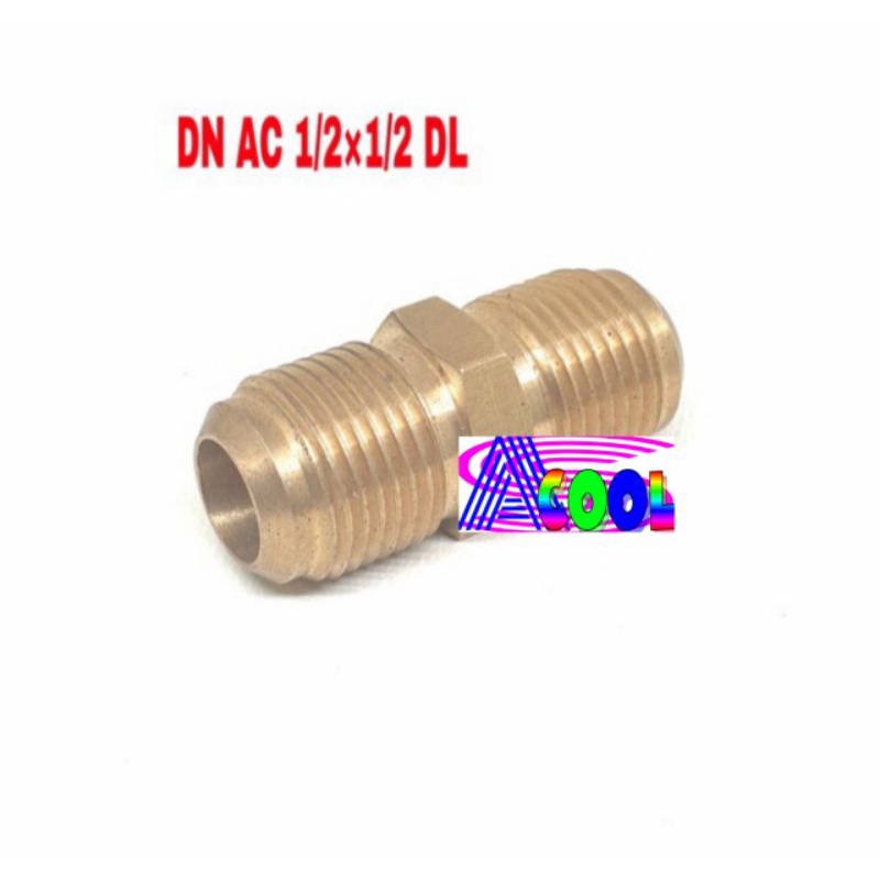 Jual Dobel Nepel AC 1/2x1/2 Drat Luar Kuningan/Double Nipple/Niple ...