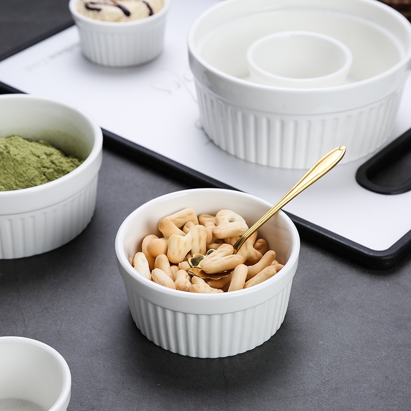 Jual Mangkok Ramekin Porcelain 7,7 cm - Mangkok Creme Brulee - Mangkuk Cup Cake - Ramekin Baking ...