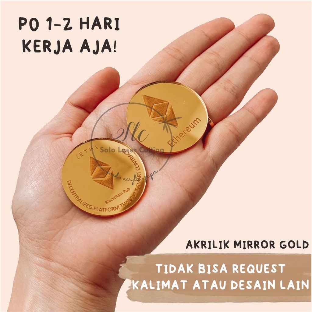 Jual Coin Koin Fisik BTC Bitcoin Gold Plated Pajangan Koleksi Souvenir ...