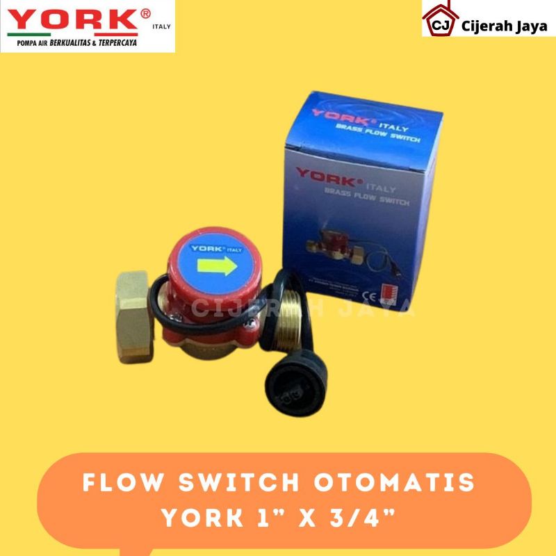 Jual FLOW SWITCH OTOMATIS POMPA PENDORONG BOOSTER YORK 1" X 3/4" OTOMATIS POMPA ANTI CETAK CETEK ...