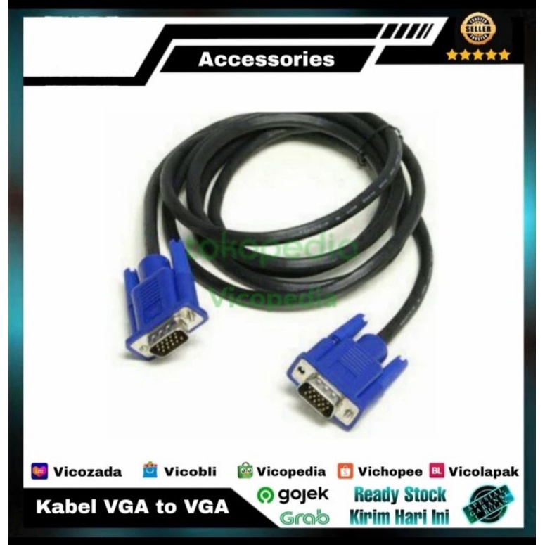 Jual Kabel VGA Layar Monitor Komputer LED LCD TV Proyektor High Quality | Shopee Indonesia