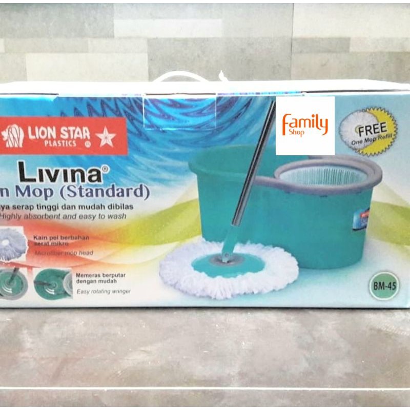 Jual ALAT PEL LIVINA SPIN MOP ( STANDAR) BM-45 LION STAR / PEL LIONSTAR ...