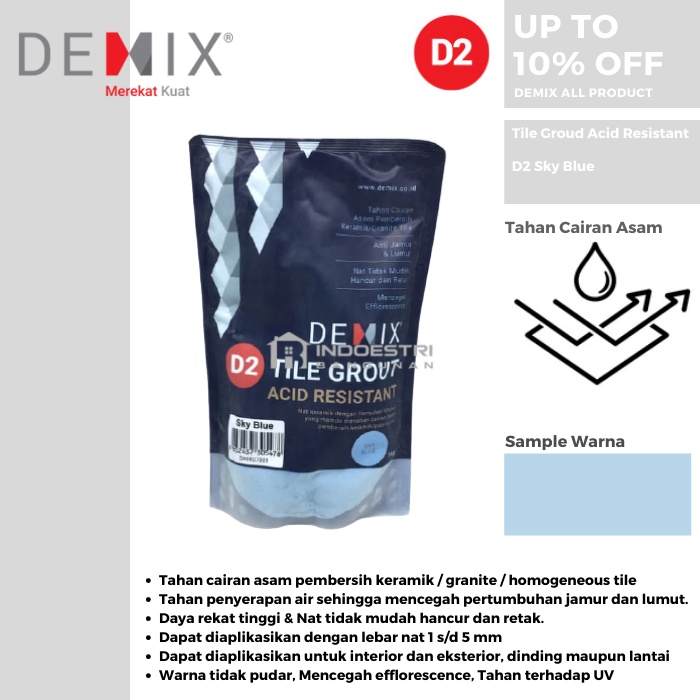 Jual Semen Nat Keramik Demix D2 Sky Blue / Oker Keramik (Tahan Cairan ...