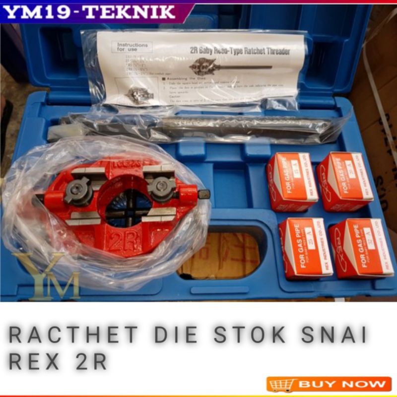Jual Alat Snai Drat Pipa Manual 1/2" Sampai 1.1/4" Ratchet Die Stok ...