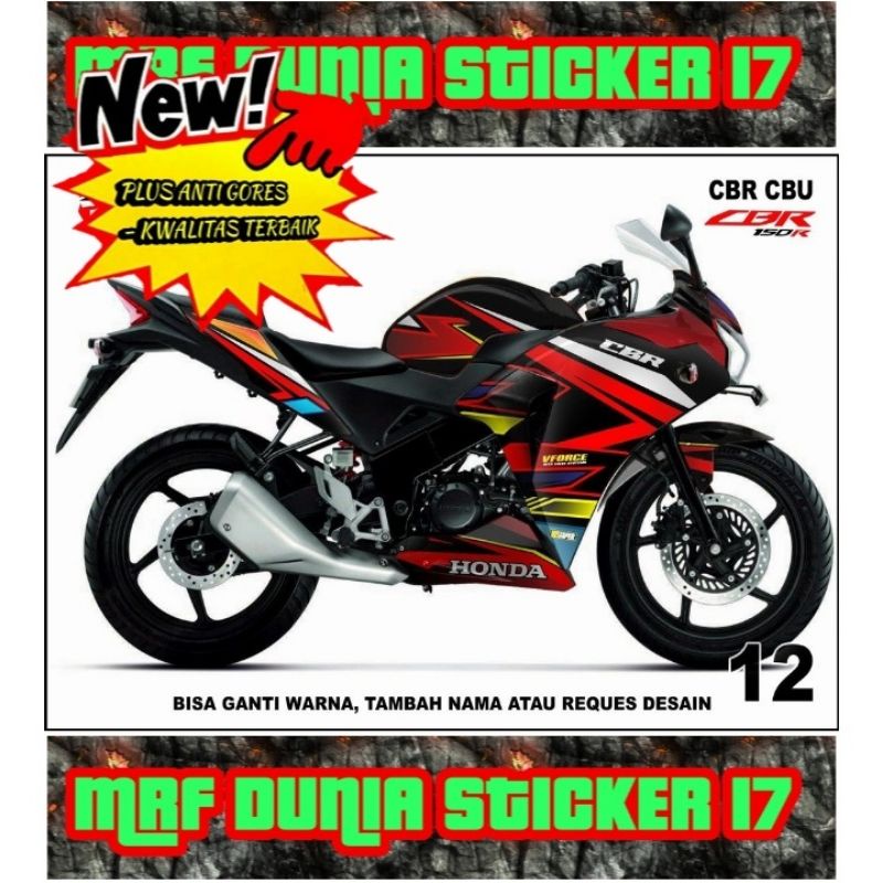 Jual Sticker decal CBR CBU Full Body dekal CBR CBU Stiker CBR CBU Full ...