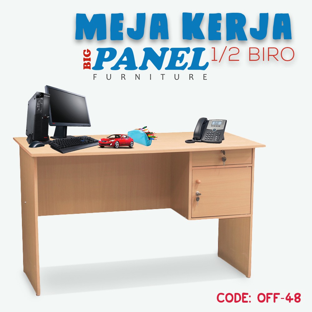 Jual MEJA KERJA BIG PANEL AWET KUAT FURNITURE MEJA KANTOR KERJA OFF 48 ...
