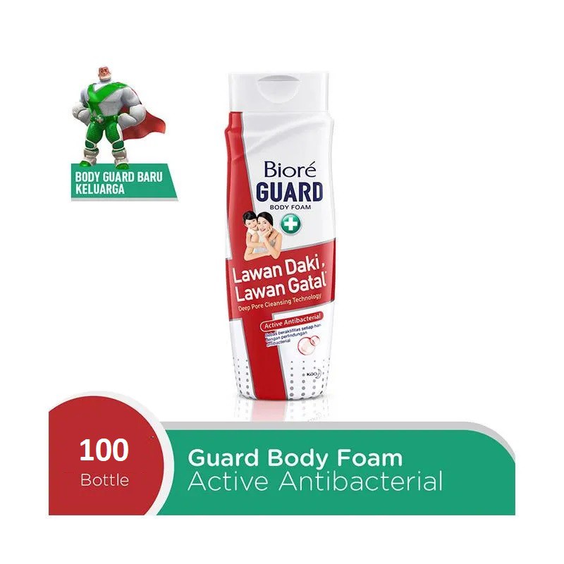 Jual Biore Guard Body Foam Active Antibacterial Botol 100ml | Shopee ...