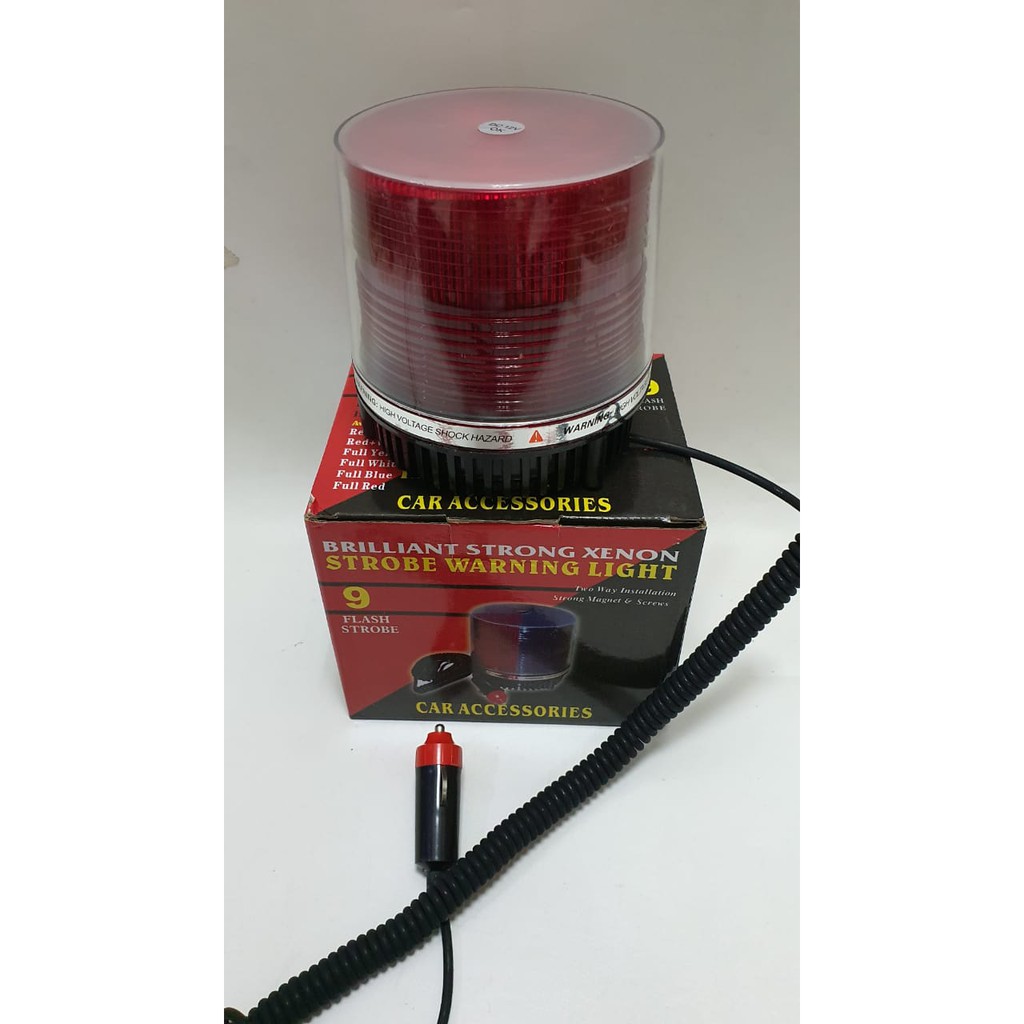 Jual ROTARY MINI 9 FLASH LAMPU ROTARI TRUK VARIASI TRUK - MERAH ...