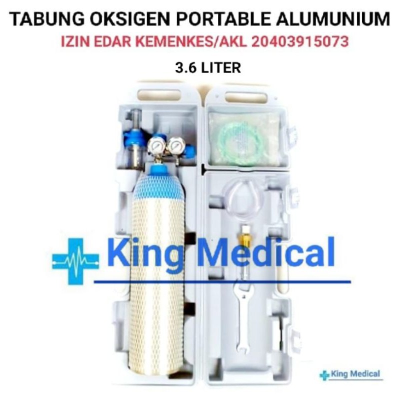 Jual Tabung Oksigen Alumunium Portable Travelling 3.6 L ( Liter ) | Shopee Indonesia