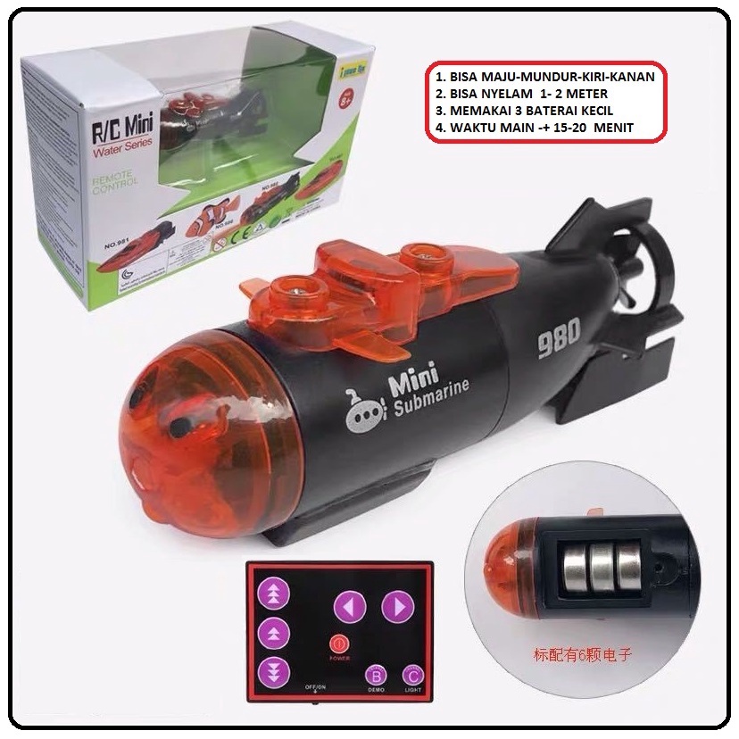 Jual MAINAN ANAK EDUKASI RC SHIP FISH IKAN - REMOTE CONTROL MINI KAPAL SELAM RC SPEED BOAT ...