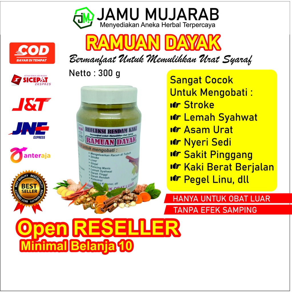Jual Herbal RAMUAN DAYAK 300g Jamu Mujarab Terapi Rendam Kaki dan ...