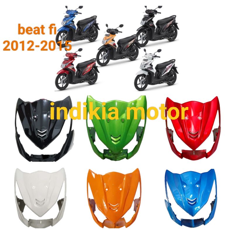 Jual cover bodi depan tameng panel beat fi 2012 2013 2014 2015 merah ...