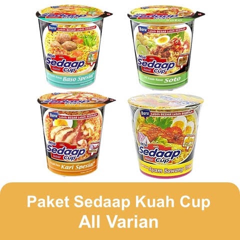 Jual Sedaap Paket Cup Mie Instan Kuah All Varian 12 Pcs | Shopee Indonesia