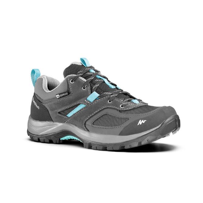 Jual Decathlon Quechua Sepatu Gunung Mh100 Wtp Wanita Abu 8397090