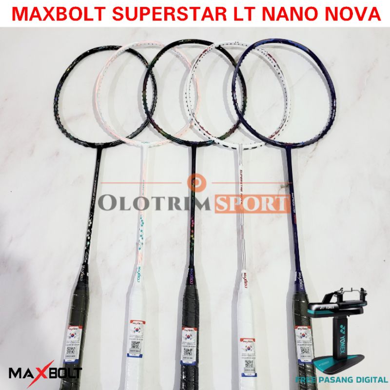 Jual Raket Badminton MaxBolt Superstar LT Rainbow 75gr 30lbs Original | Shopee Indonesia