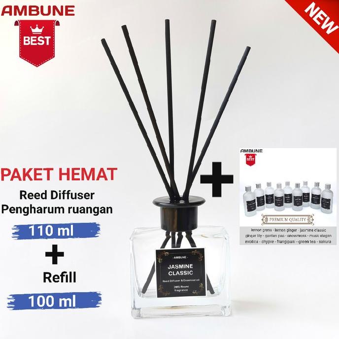 Jual Pengharum Ruangan Reed Diffuser 110 Ml + Refill Diffuser100 Ml ...