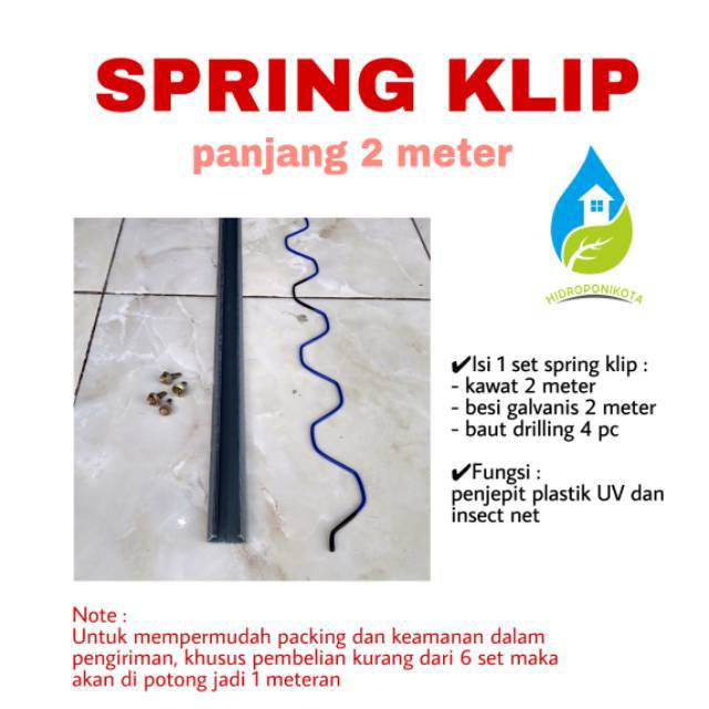Jual PO/ Spring Klip Panjang 2 meter / Penjepit Plastik UV & Insencnet ...
