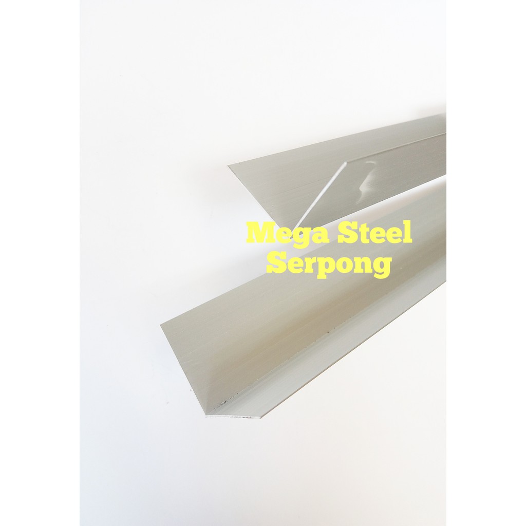 Jual List Siku Alumunium Silver uk 25 mm x 25 mm Panjang 119.5 cm ...